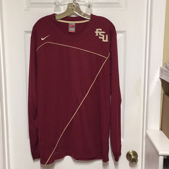 Nike | Shirts | Florida State Fsu Nike Dri Fit Shirt Sz Med Lng Sl ...